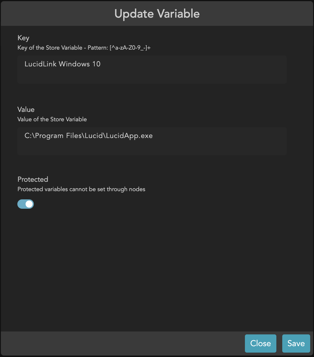 Stream Variable Store - Helmut4