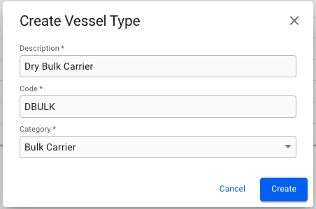 Vessel Types - Knowledge Base