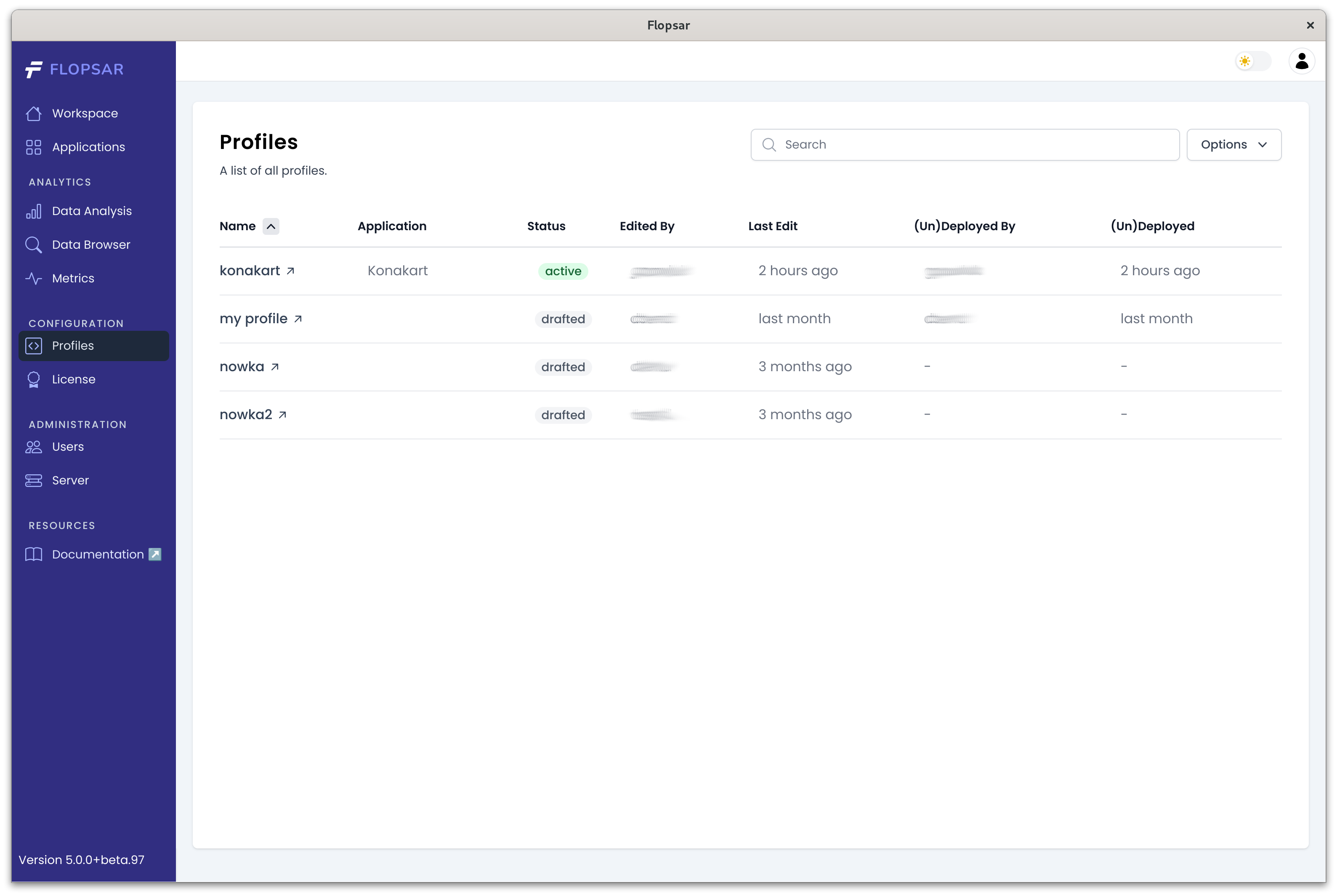Profiles - Flopsar Documentation