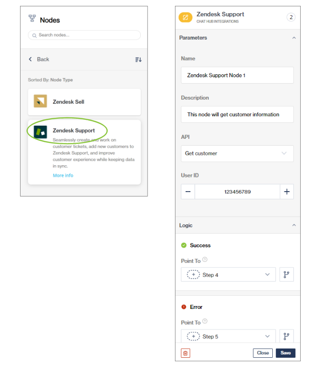 Integration nodes - Chat Flow User Guide