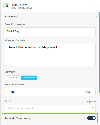 Chat 2 Pay - Chat Flow User Guide