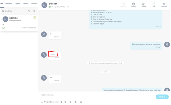 Request Input - Chat Flow User Guide