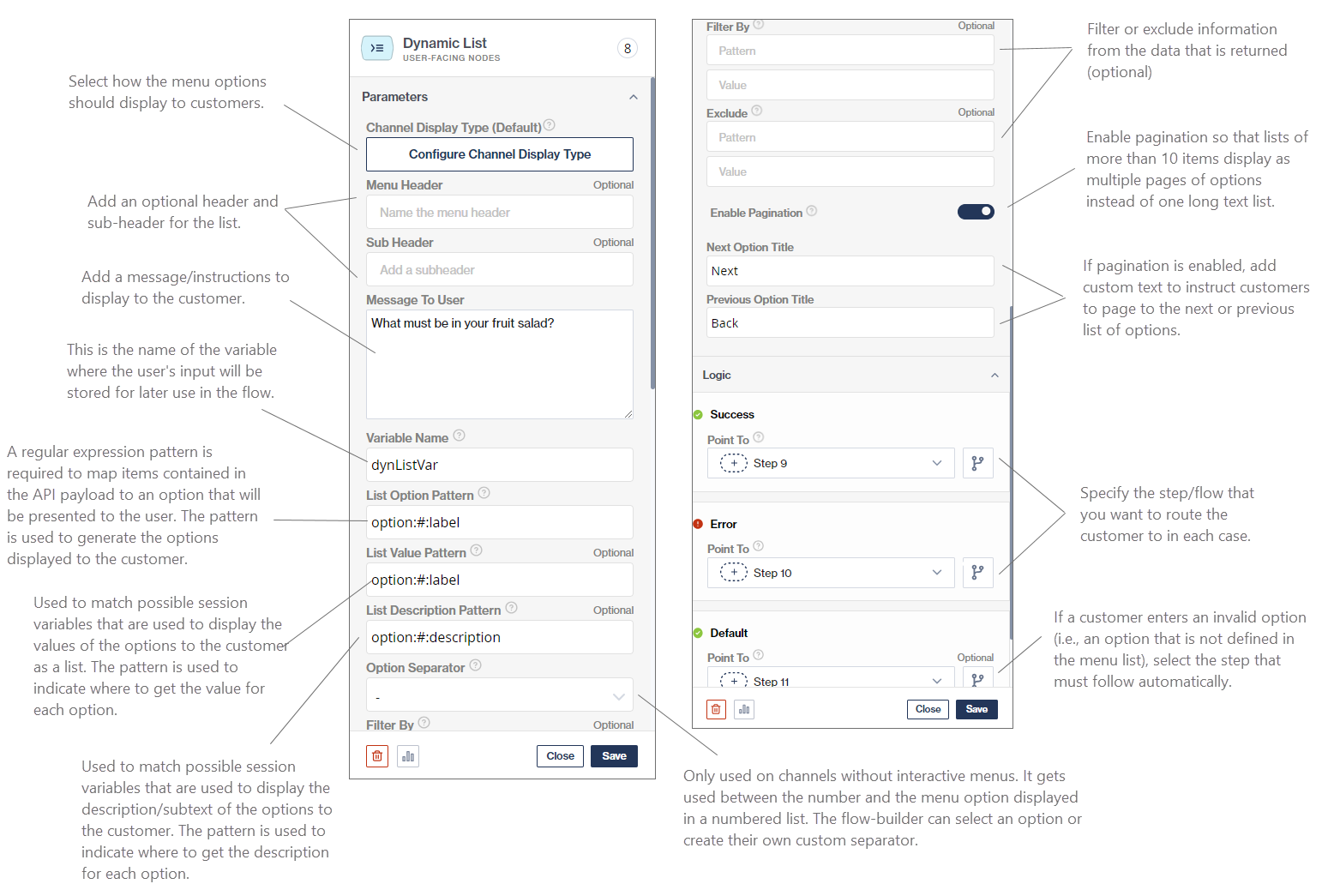 Dynamic List - Chat Flow User Guide