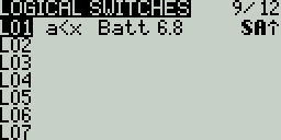 Logical Switches Screen