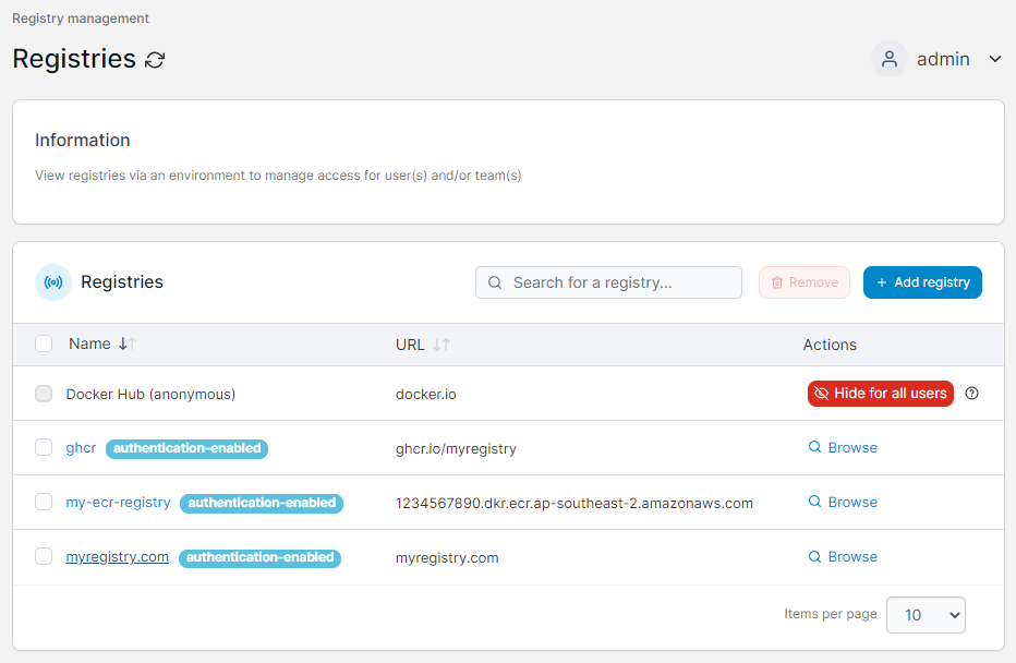 content ref url registries add add registries add endcontent ref