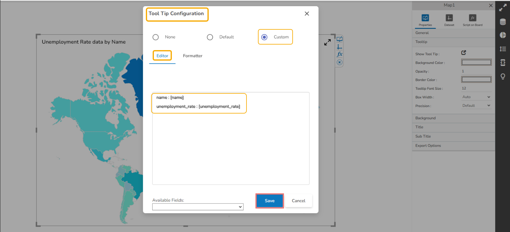Map Chart - Governed Dashboards