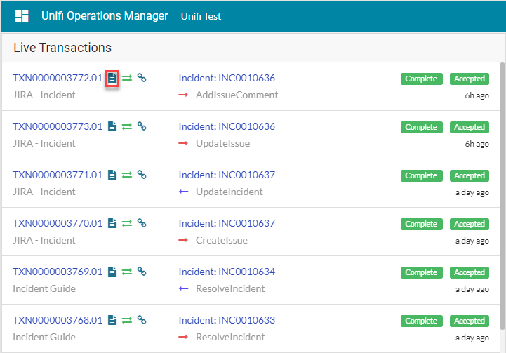 Transactions - Unifi Documentation