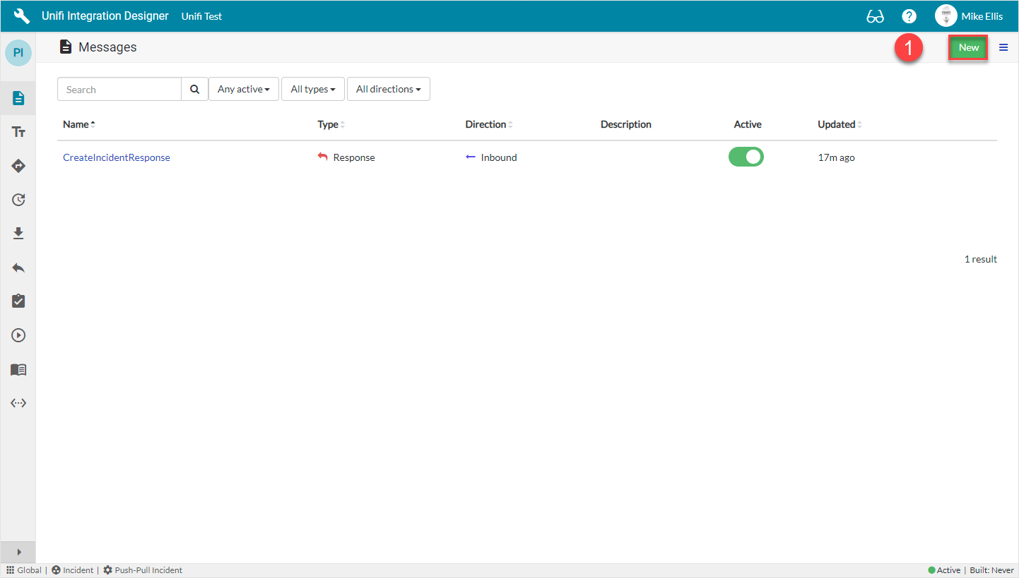 CreateIncident Message - Unifi Documentation