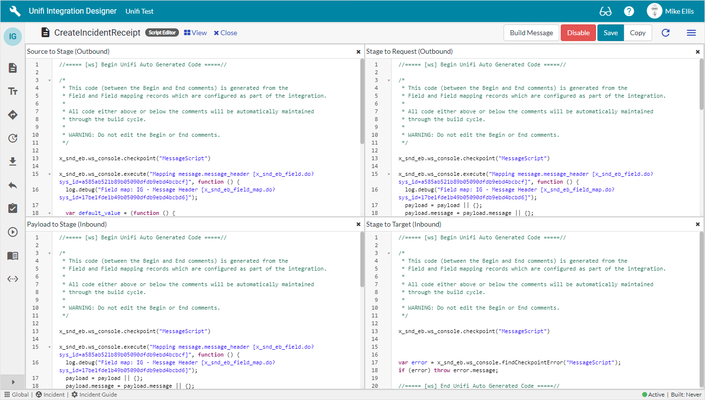 CreateIncidentReceipt Fields - Unifi Documentation