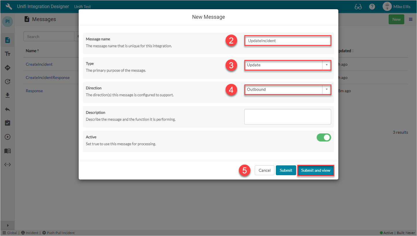 UpdateIncident Message - Unifi Documentation
