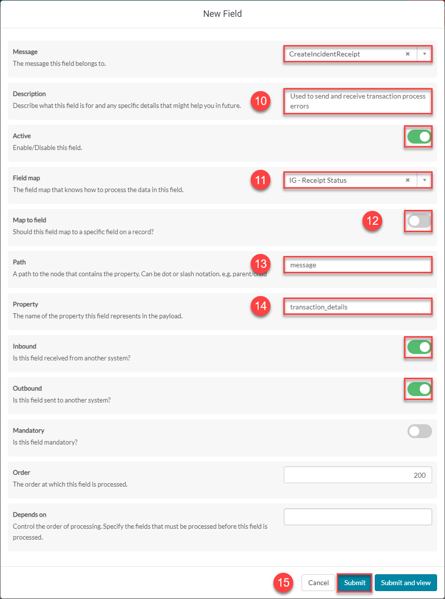 CreateIncidentReceipt Fields - Unifi Documentation