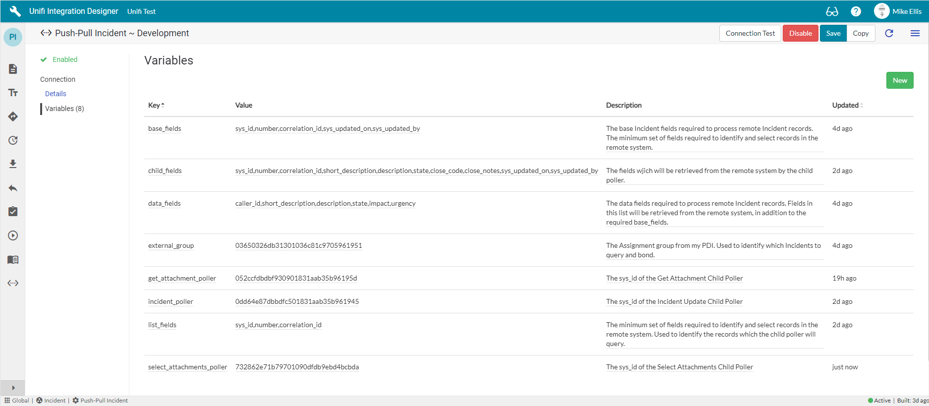 Connection Variables - Unifi Documentation
