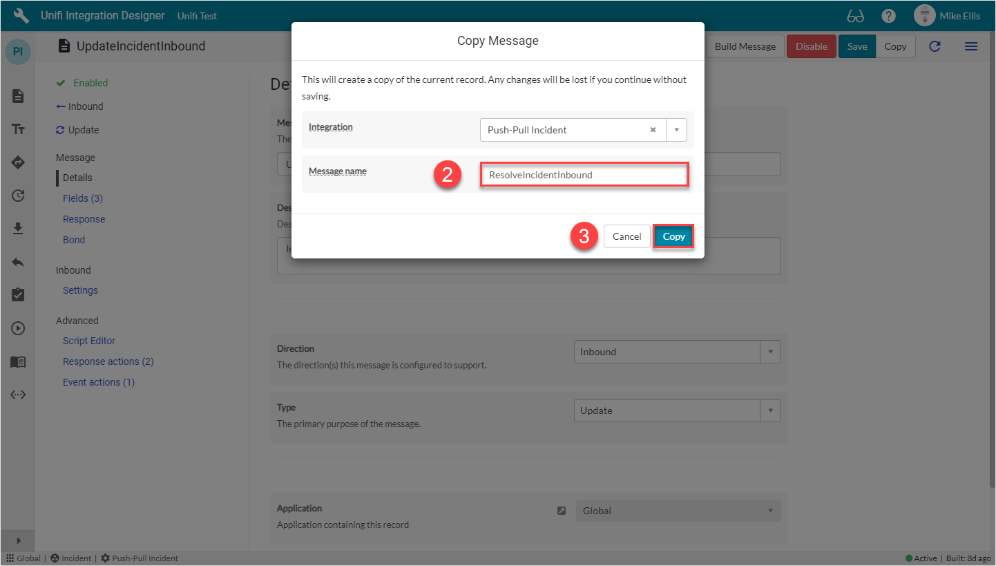 ResolveIncidentInbound Message - Unifi Documentation