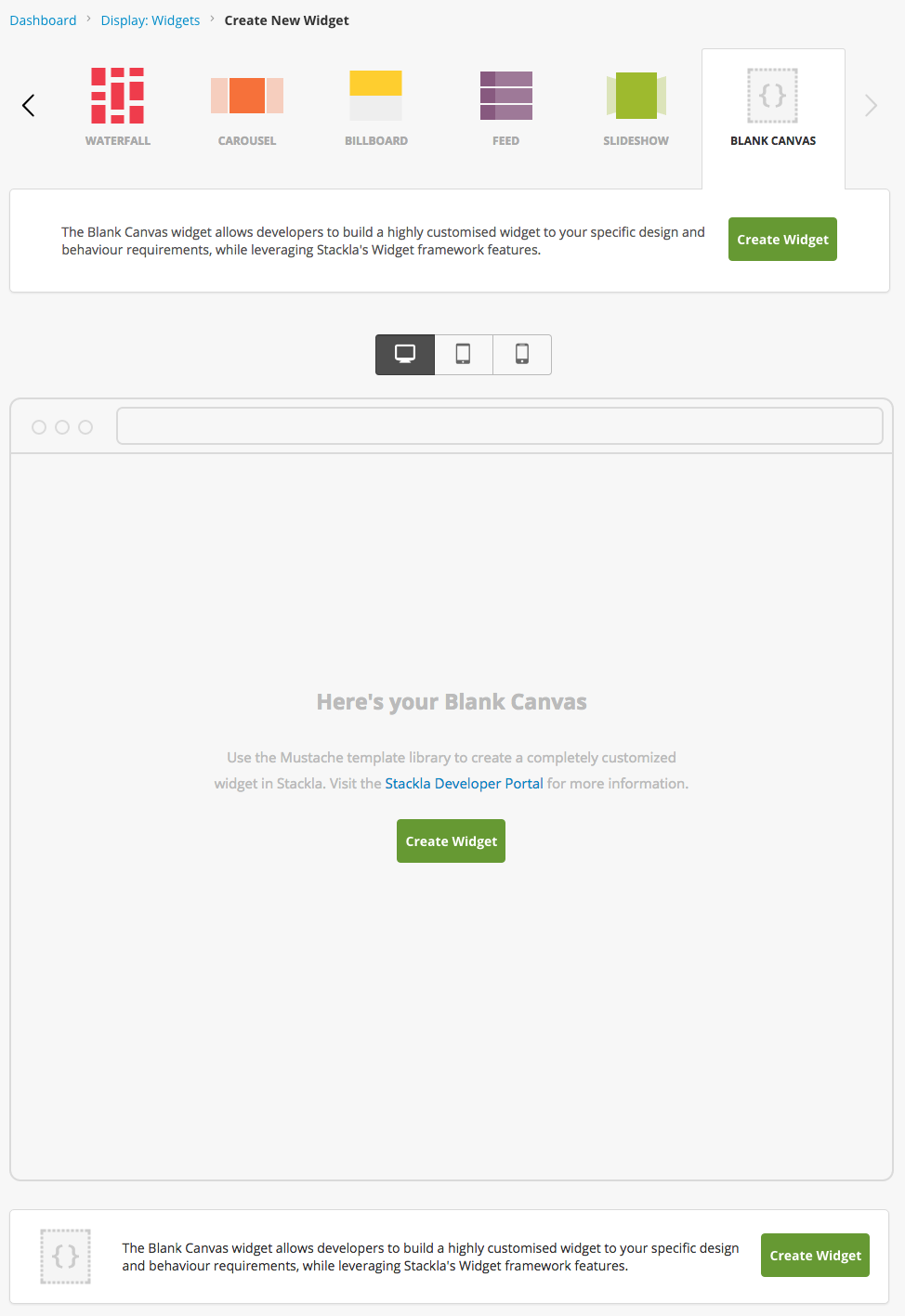 Creating Your Widget by Using the Blank Canvas - UGC Techdocs