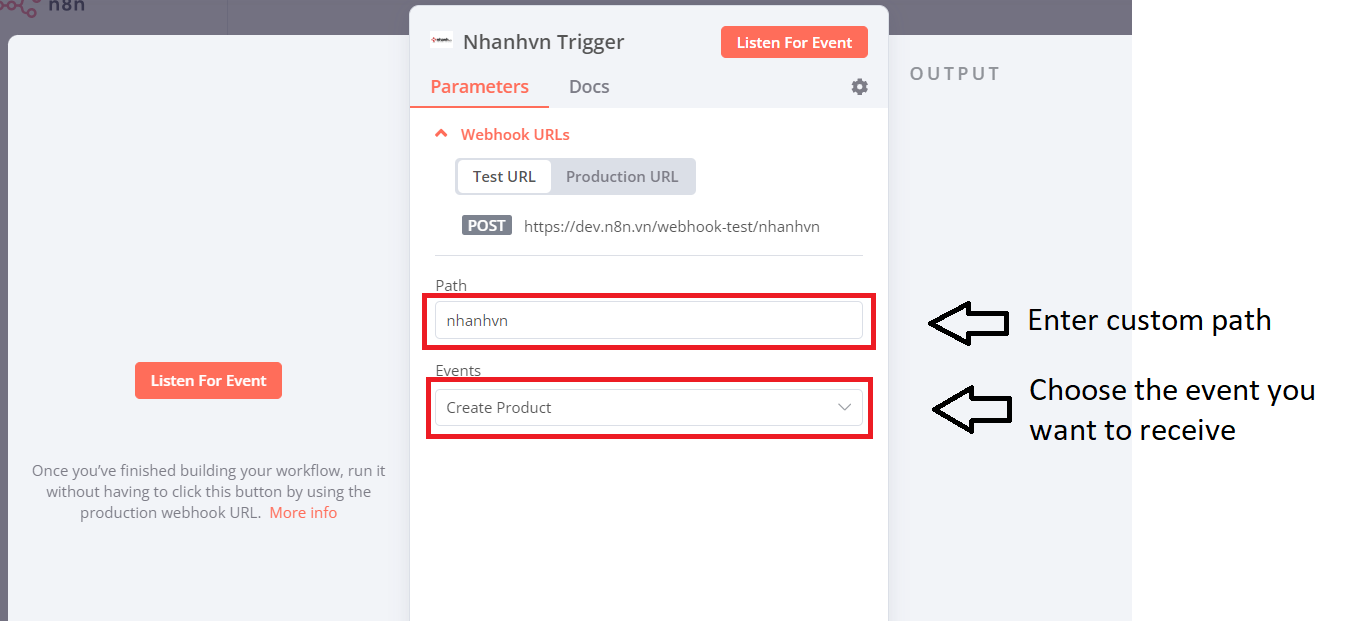 Nhanhvn Trigger - n8n docs vi