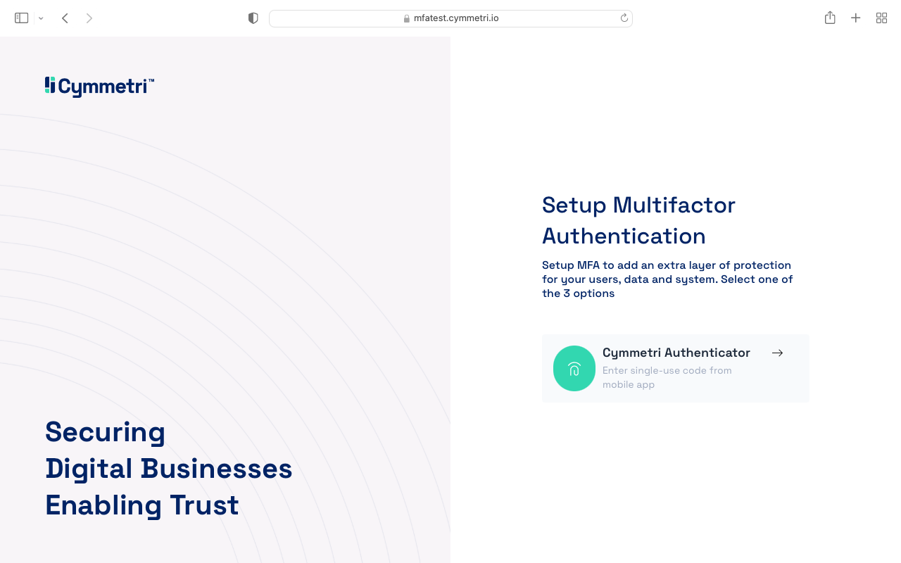 Cymmetri Authenticator - Cymmetri