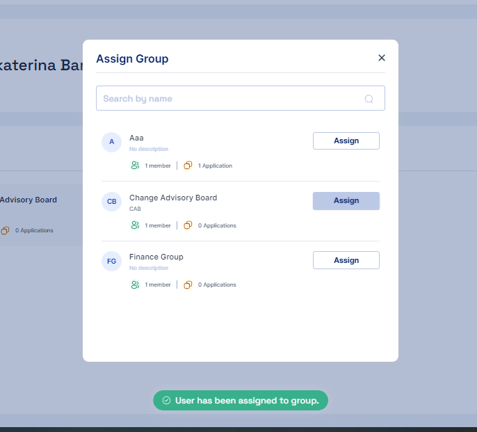 Assigning Users to Groups - Cymmetri
