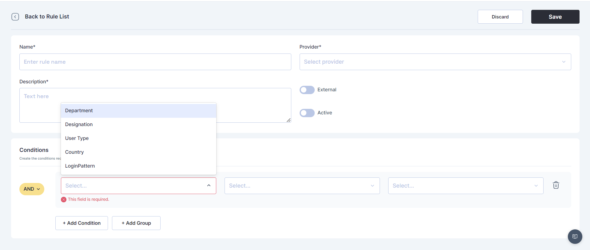 Authentication Rules - Cymmetri