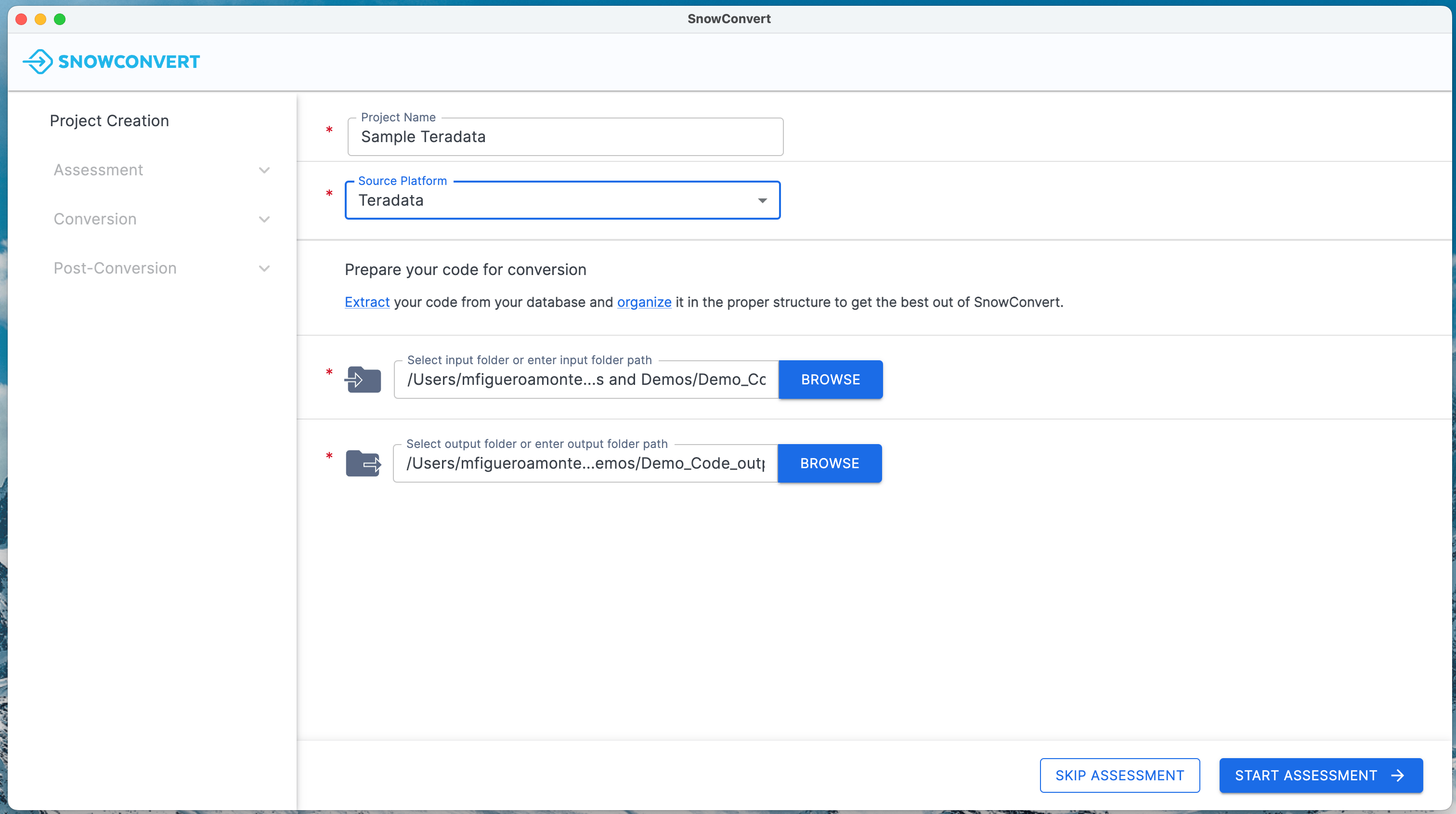 Assessment - SnowConvert for SQL