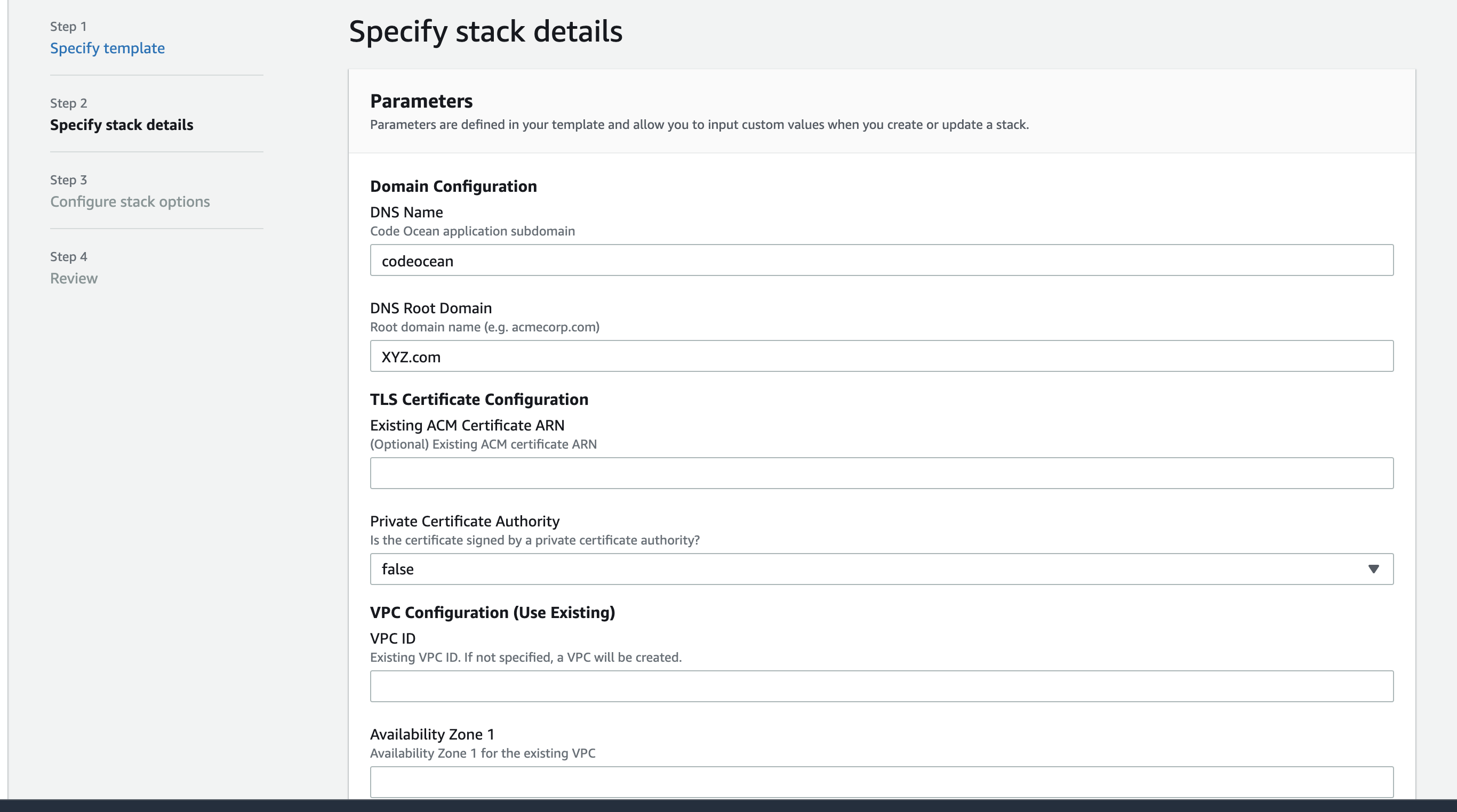 CloudFormation Deployment - Code Ocean VPC Administration Guide