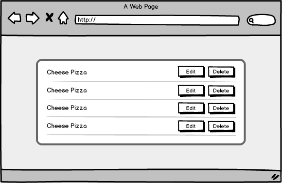 A button layout that scales horizontally