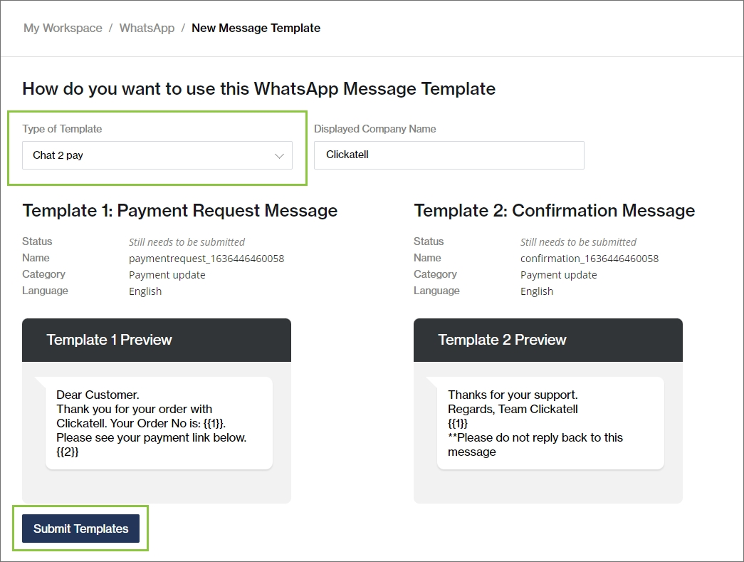 Add message templates - WhatsApp User Guide