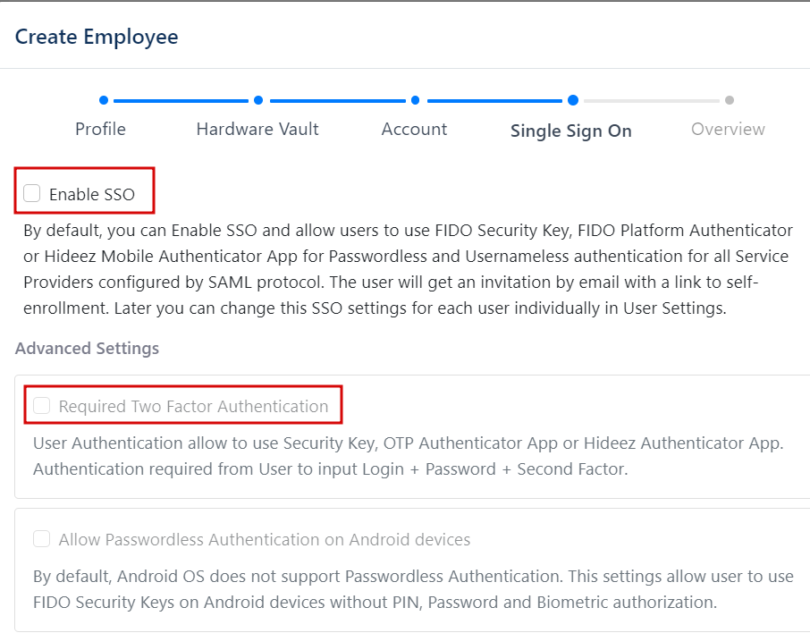 Setup for SSO scenario - Hideez Authentication Service (EN)