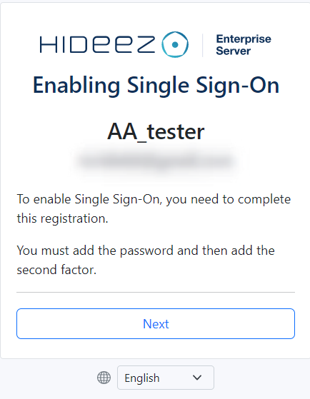 User settings - Hideez Authentication Service (EN)