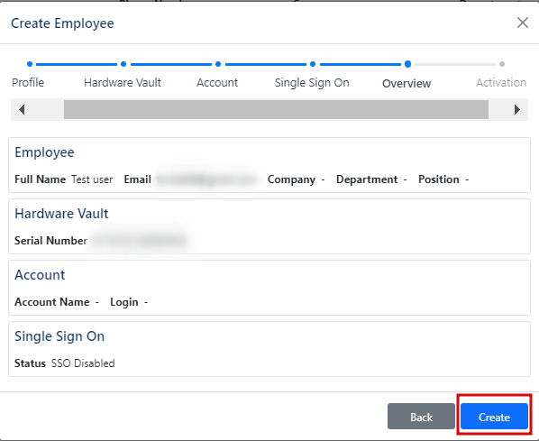 How to add an Employee? - Hideez Authentication Service (EN)