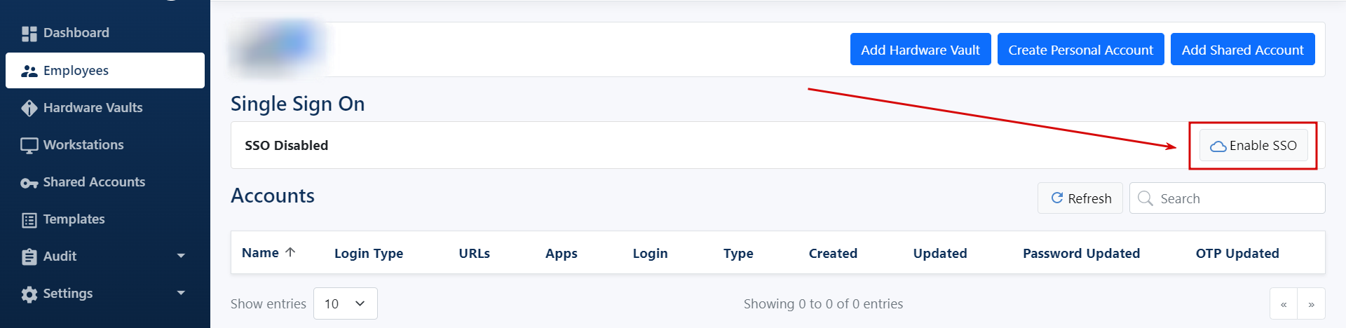 Setup for SSO scenario - Hideez Authentication Service (EN)