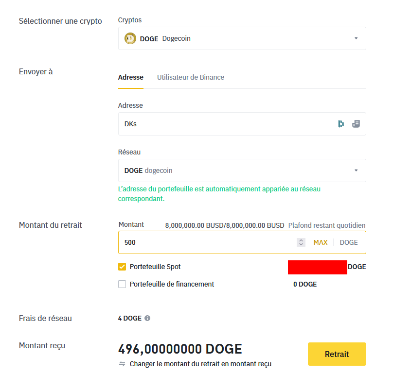 Comment : Alimenter en DOGE votre Fund your DOGE Wallet - FR