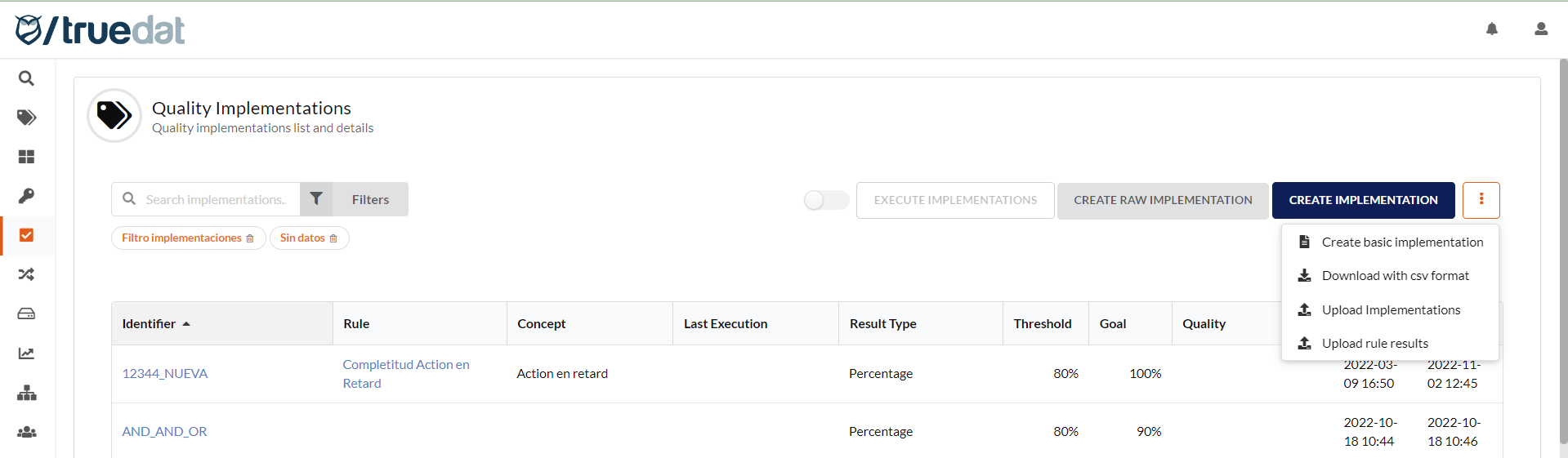 Data Quality - Truedat Docs
