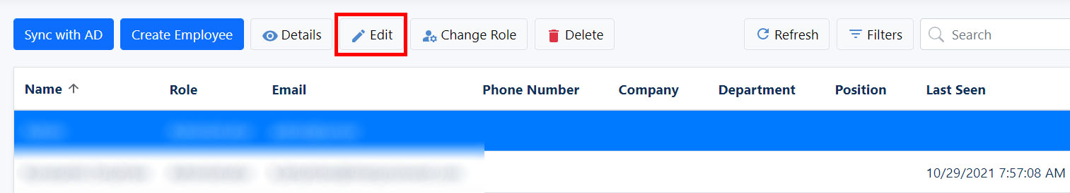 Employees management - Hideez Authentication Service (EN)
