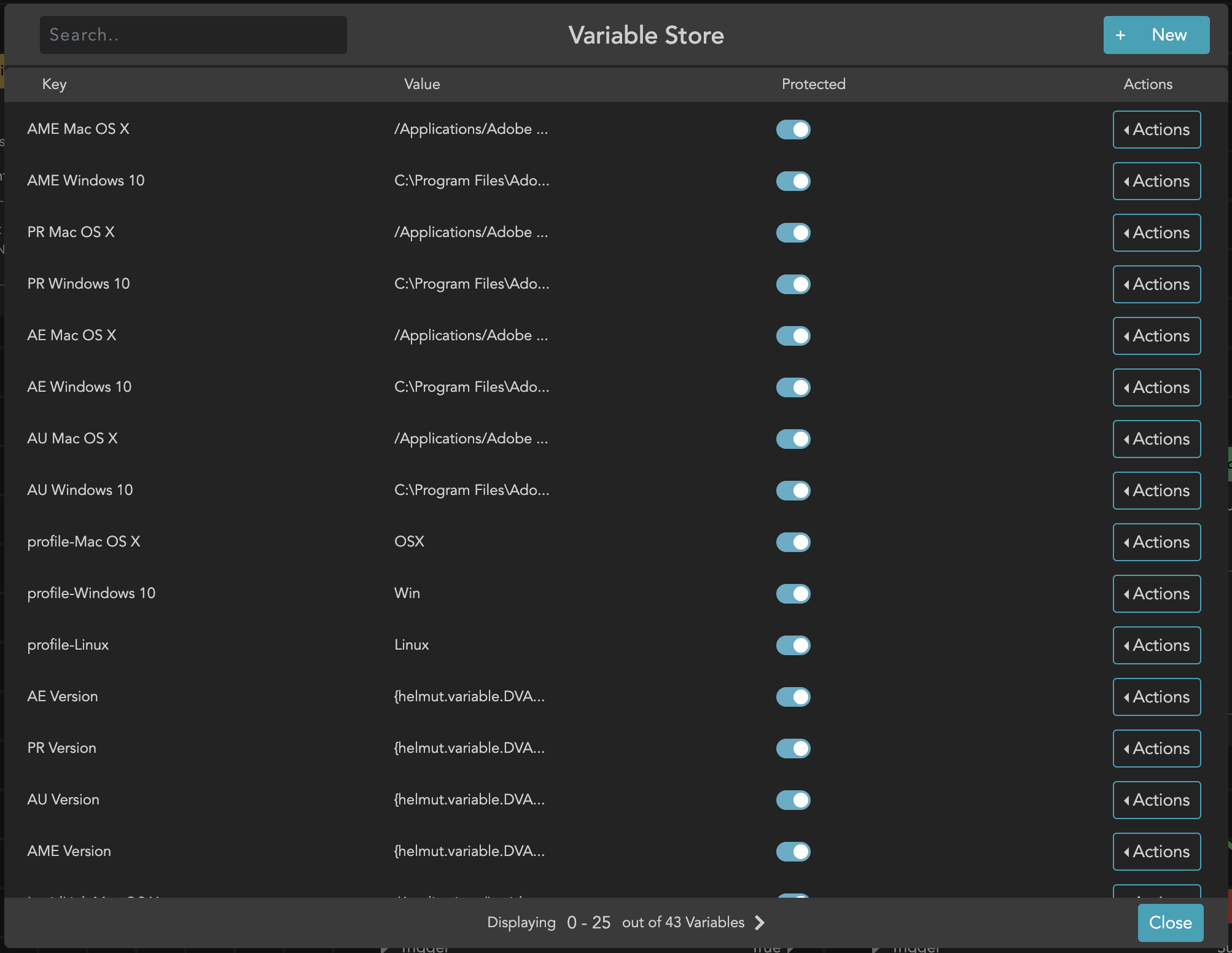 Stream Variable Store - Helmut4