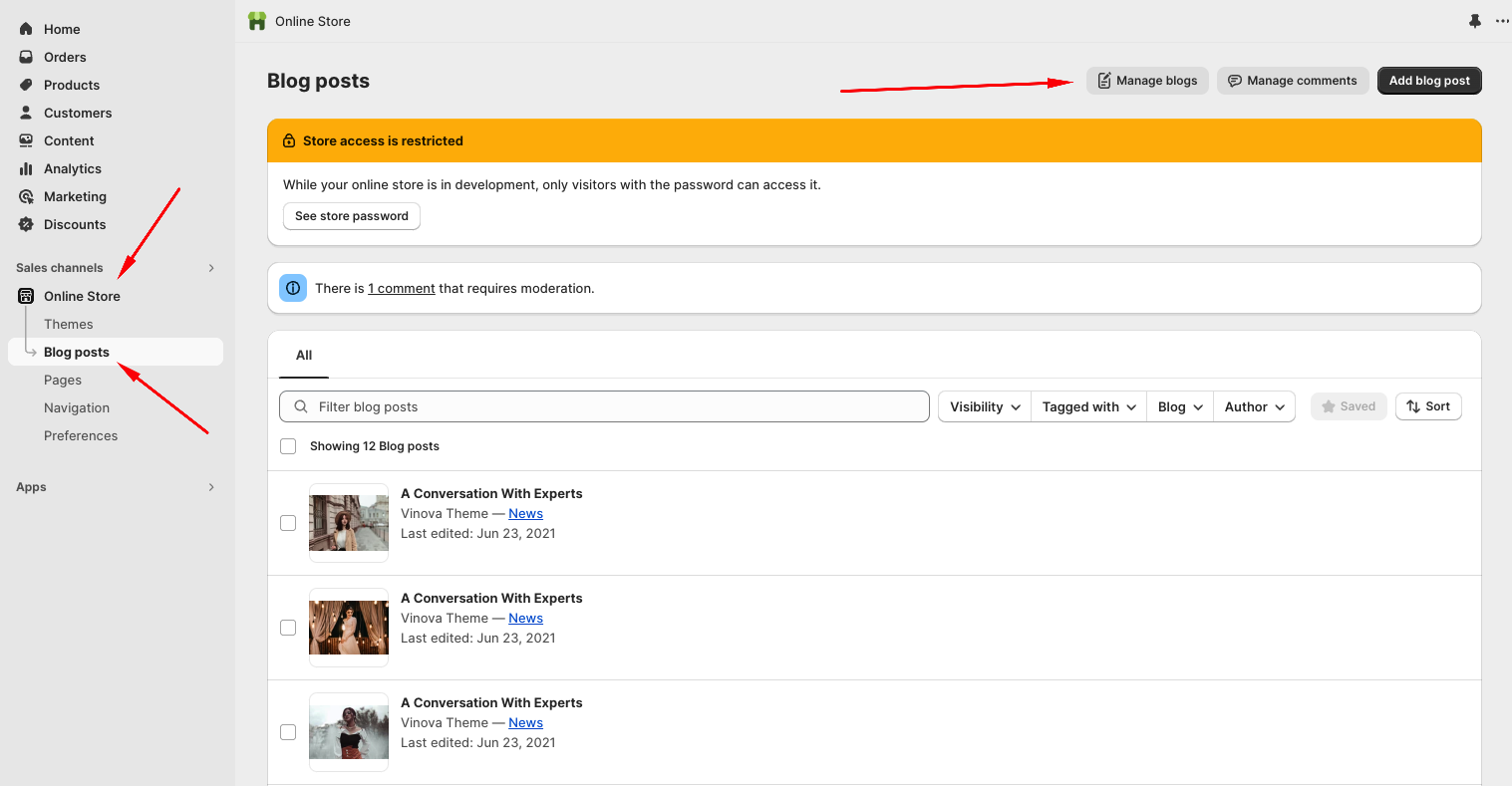 Blog Comment Settings - Karl Documentation