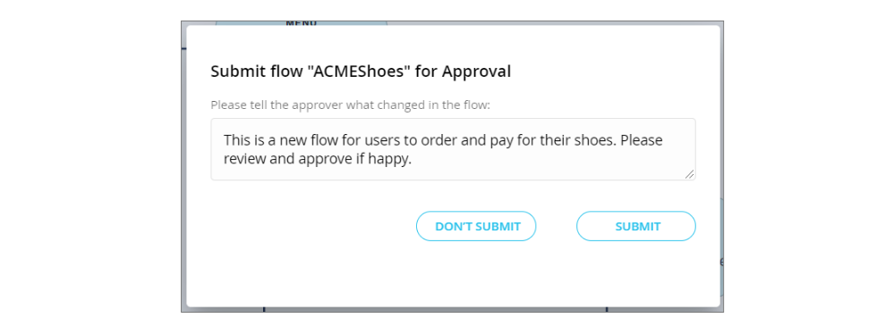 Submit a workflow for approval - Chat Flow User Guide