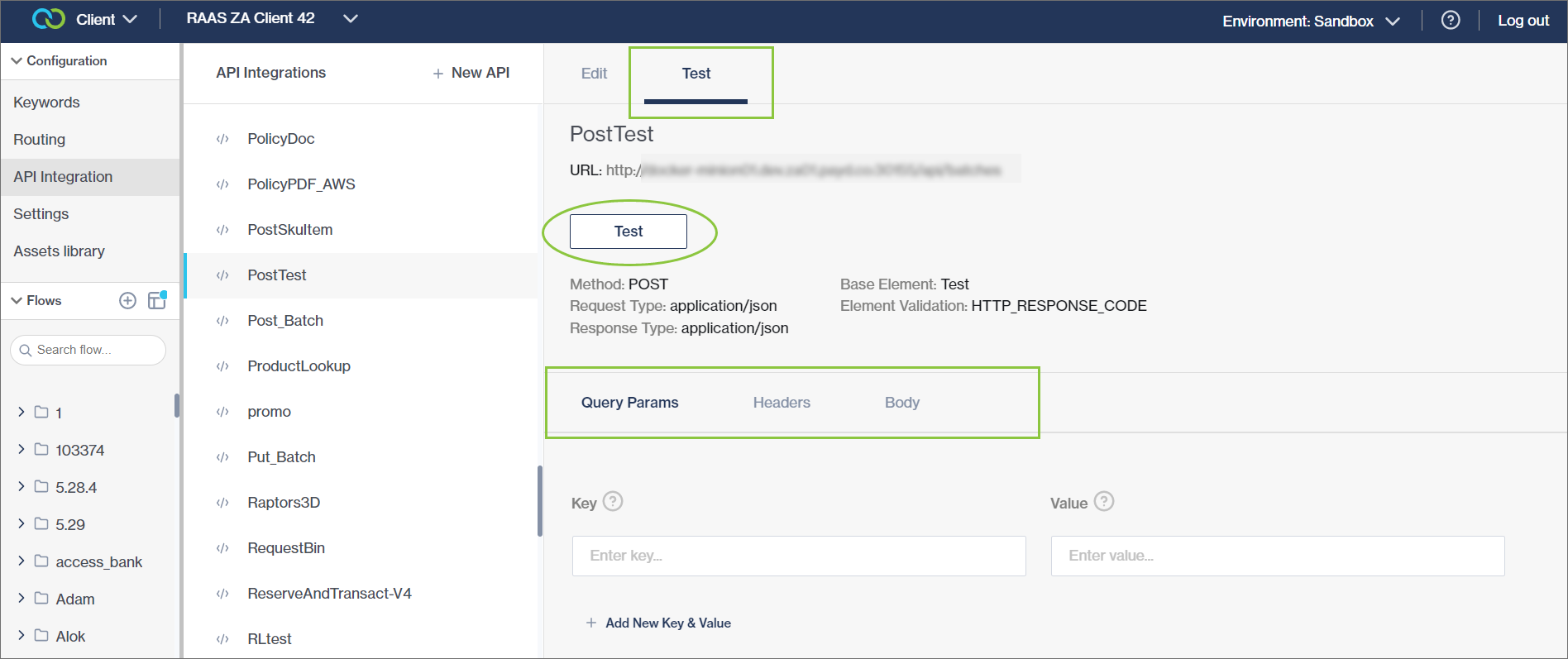 Add an API integration - Chat Flow User Guide