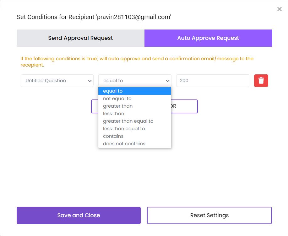 Conditions for Auto-Approval - BoloForms Support Doc