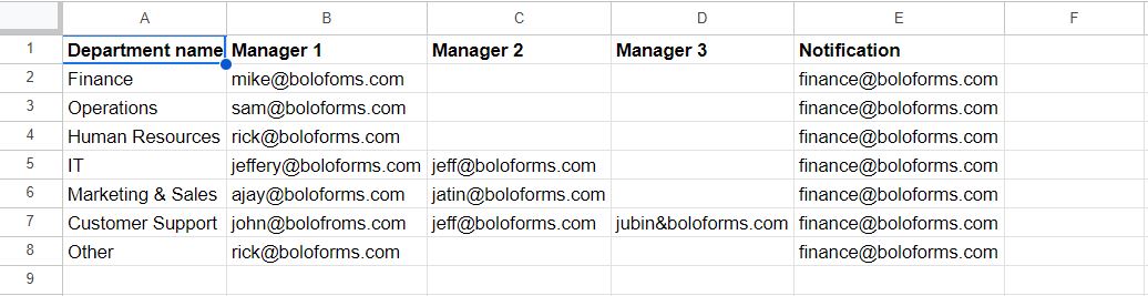 How to use the lookup table? - BoloForms Support Doc