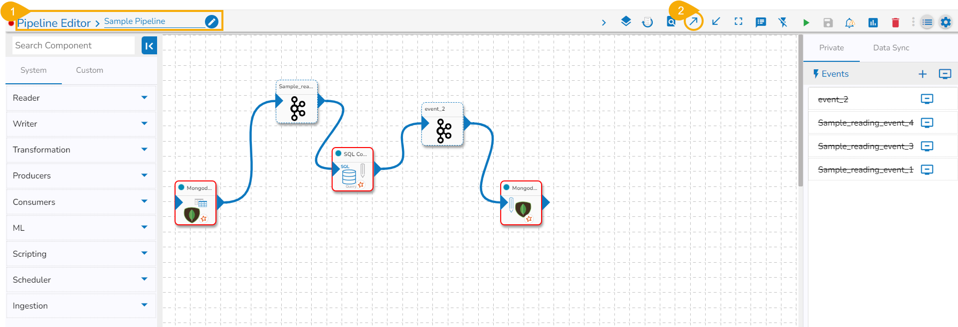 Push Pipeline (to VCS/GIT) - Data Pipeline