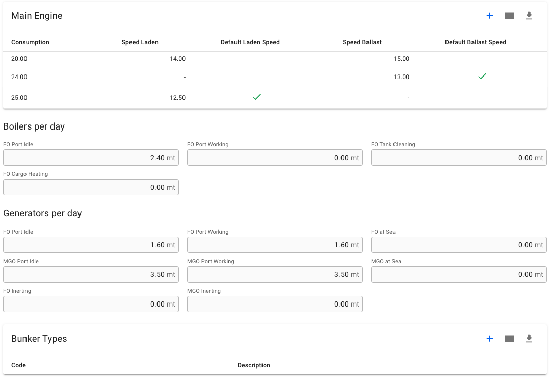 Find Vessel Speed and Consumption Data - Knowledge Base