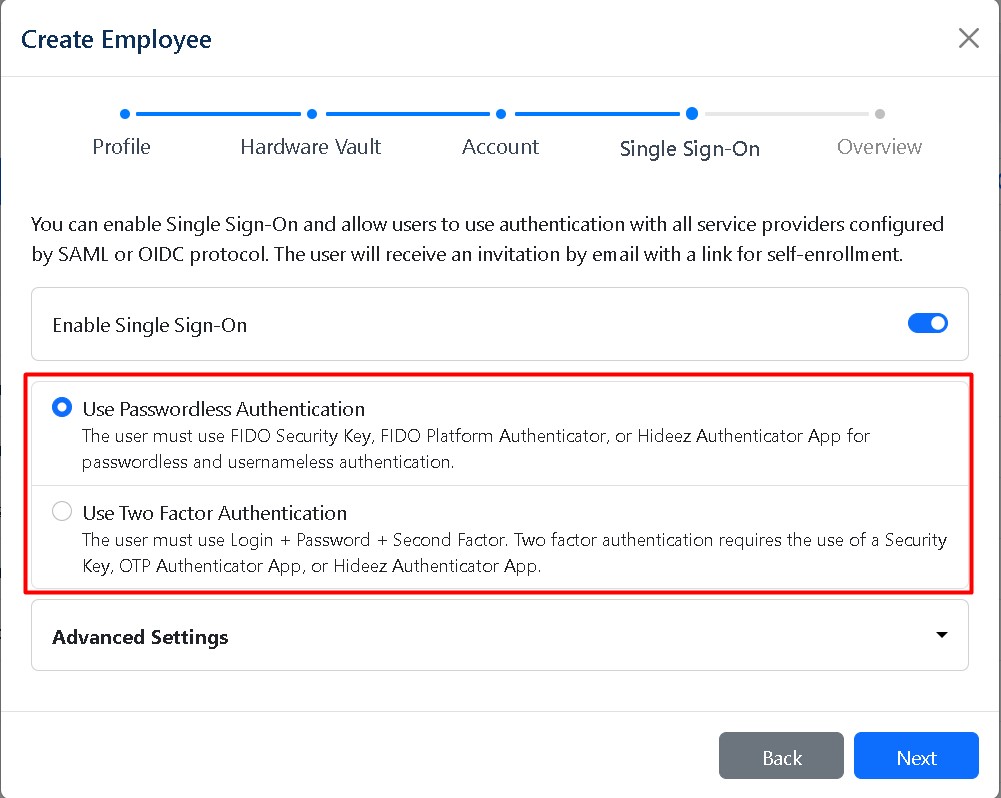 How to add an Employee? - Hideez Authentication Service (EN)