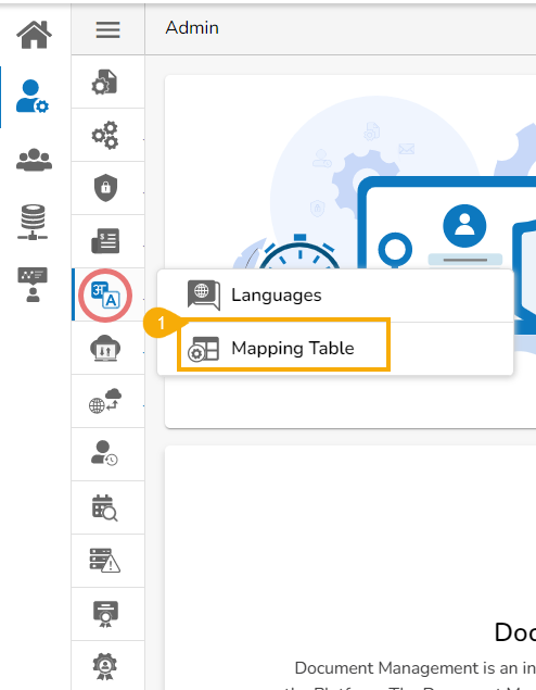 Mapping Table (Language Mapping Part) - Administrative Settings