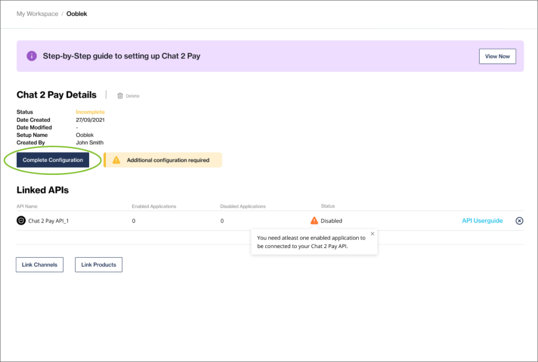 Manage Callback Notifications - Chat 2 Pay User Guide Manage Callback Notifications - Chat 2 Pay User Guide