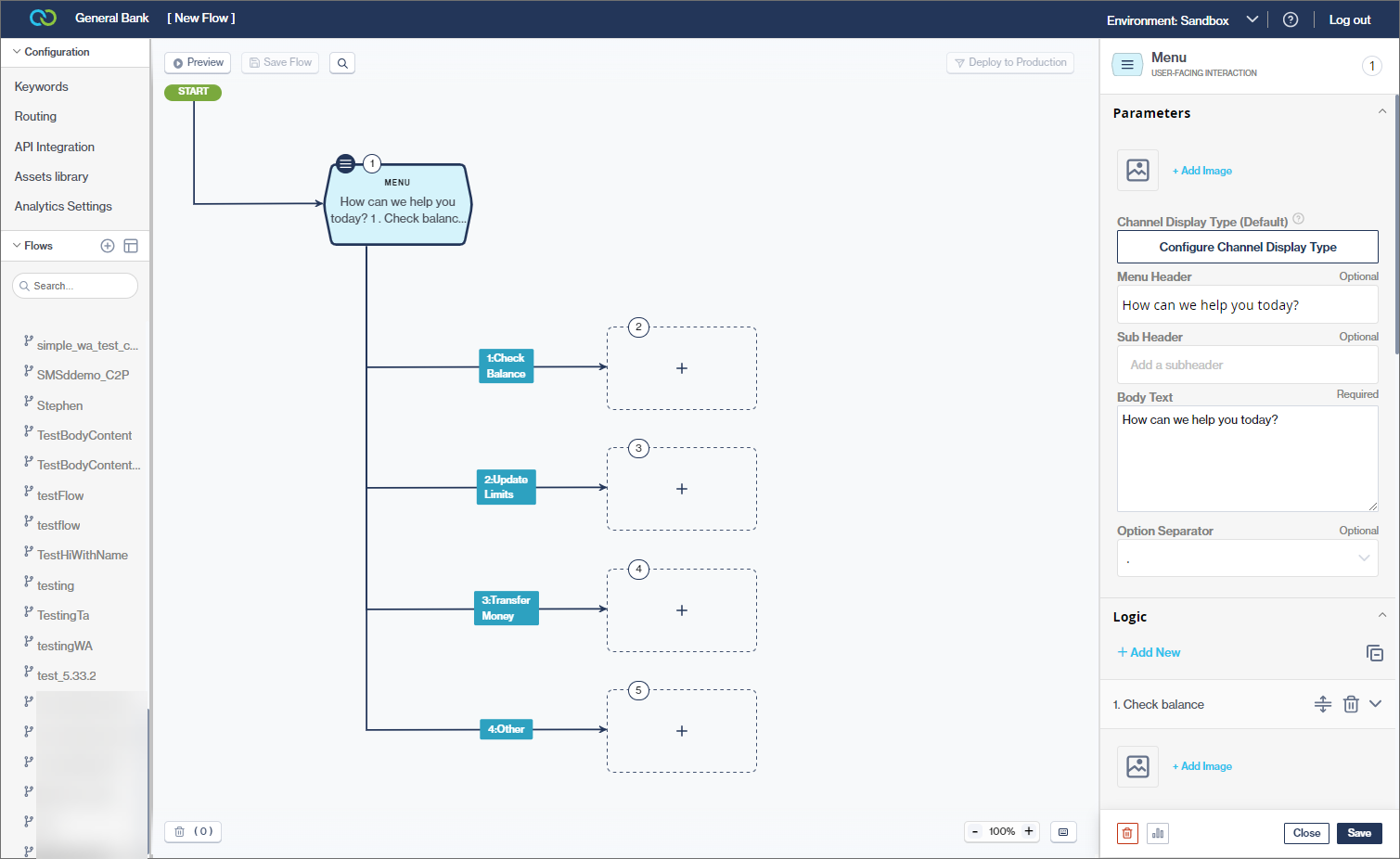 Add a workflow - Chat Flow User Guide