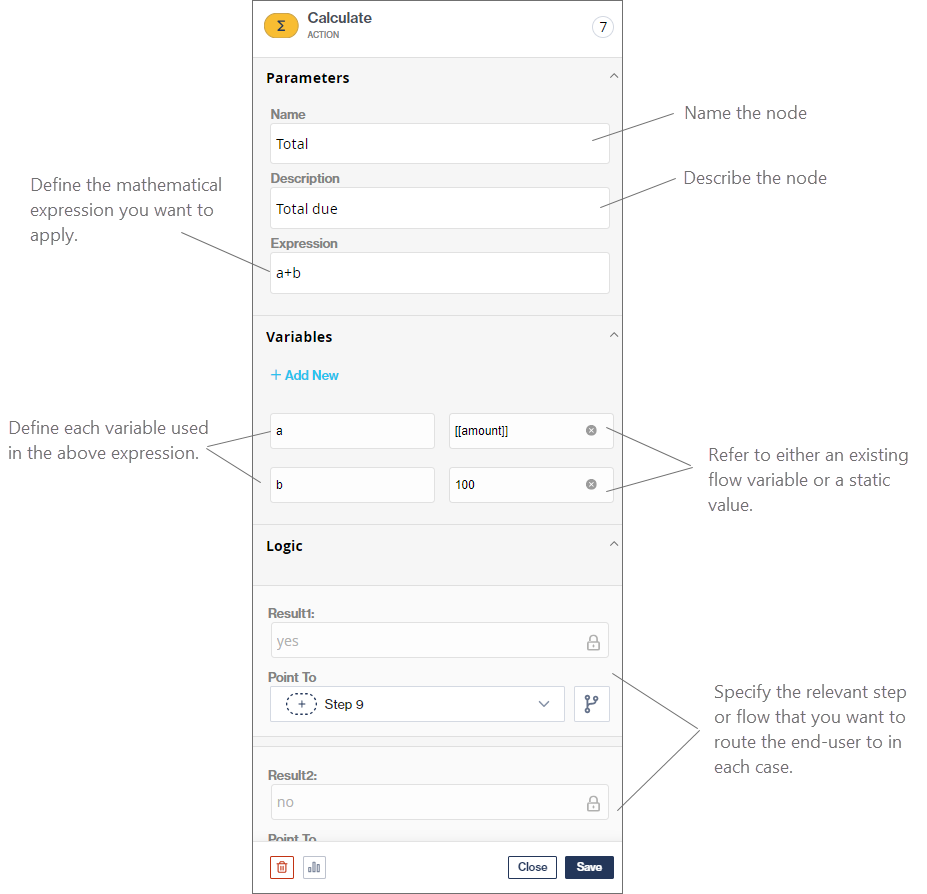 Calculate - Chat Flow User Guide