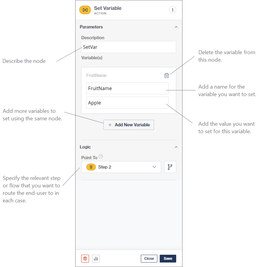 Set Variable - Chat Flow User Guide