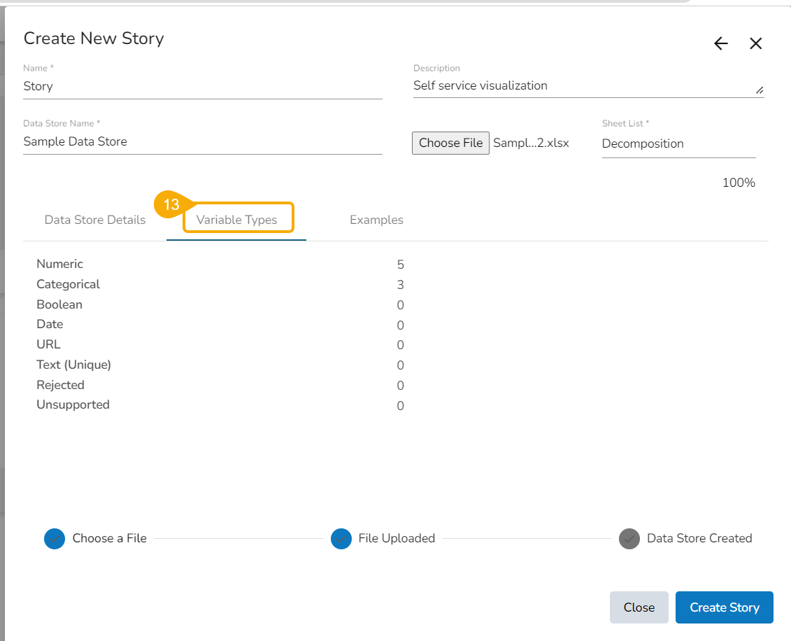 Creating a new Report by Uploading an Excel File - Self-Service Visualization