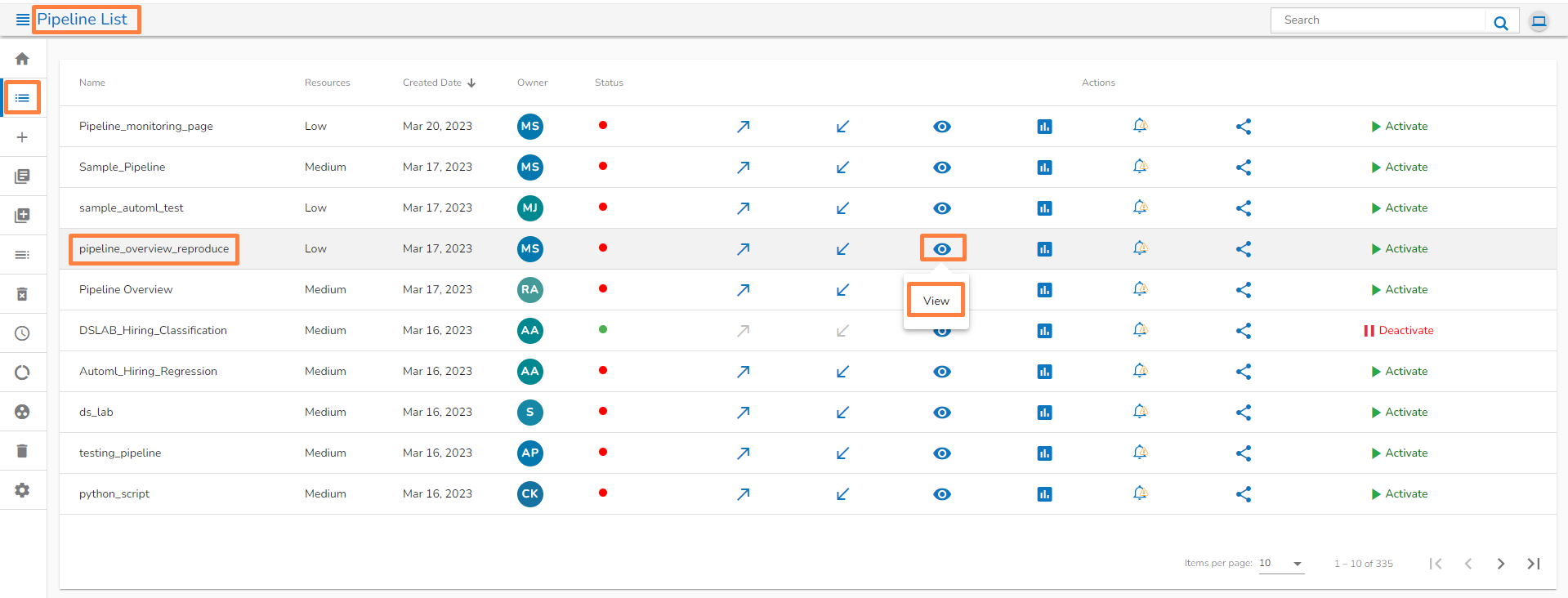 Adding Components to Canvas - Data Pipeline