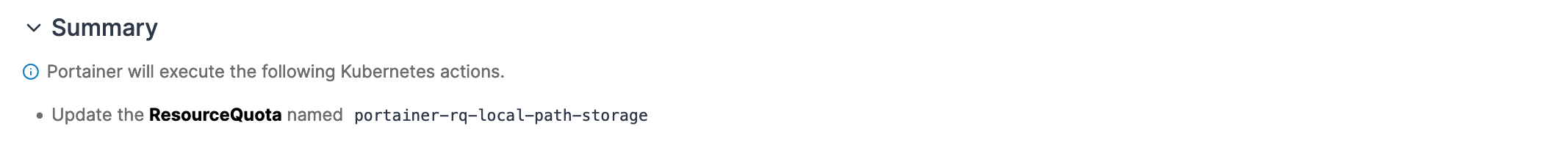 Manage a namespace - Portainer Documentation